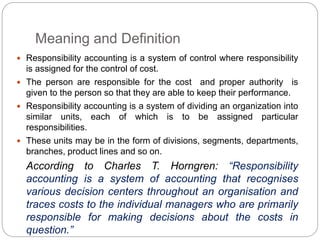 Responsibility Accounting | PPTX