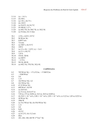 Respostas Incropera 6ed | PDF