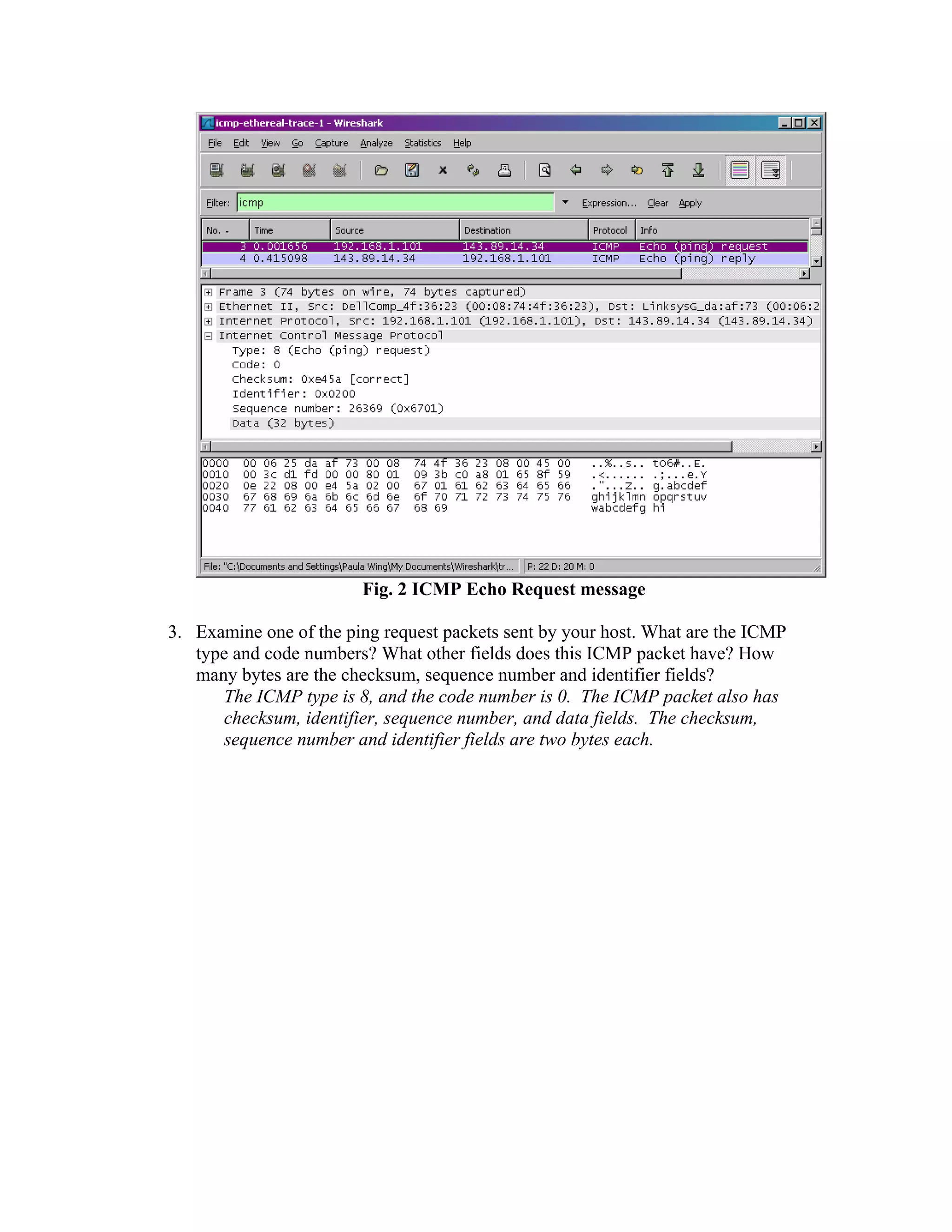 Respostas wireshark icmp | PDF | Computer Networking | Computing