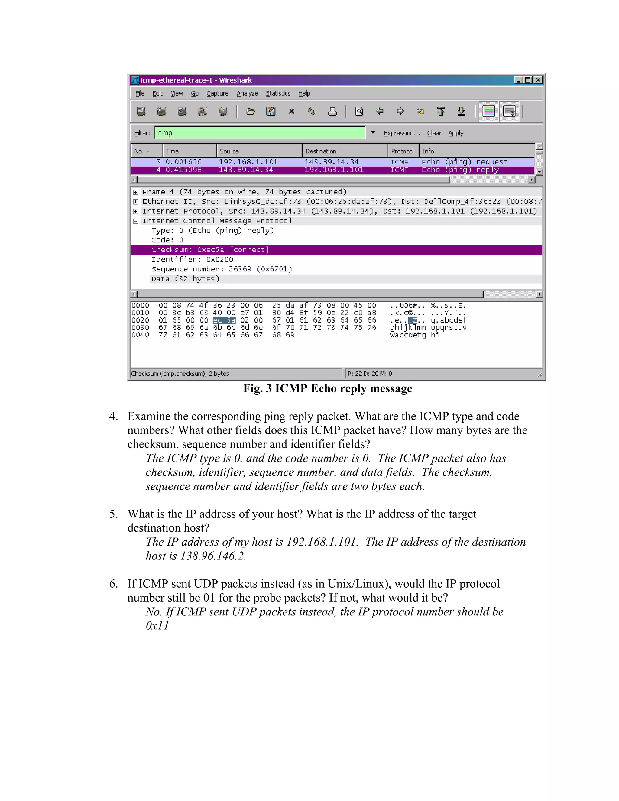 Respostas wireshark icmp | PDF | Computer Networking | Computing