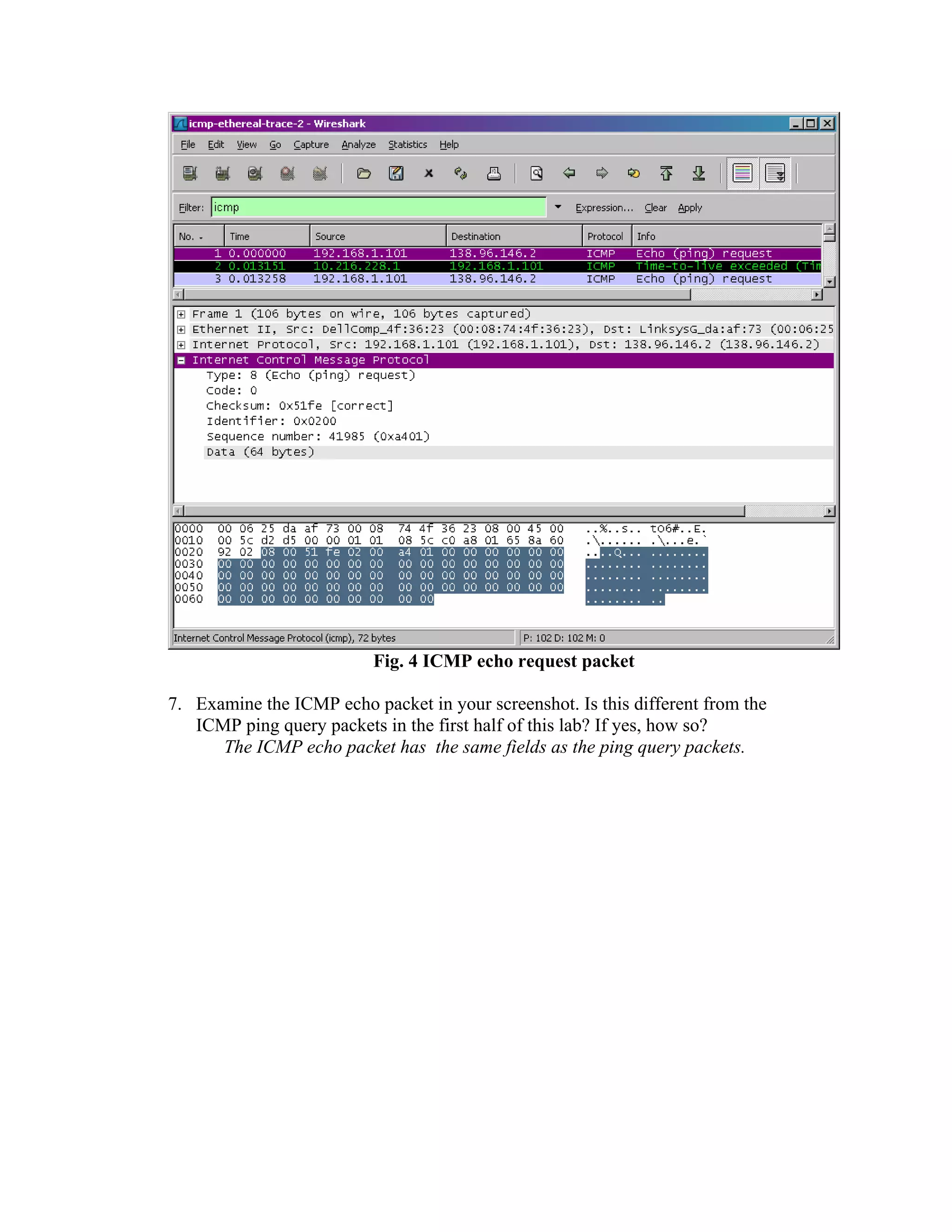 Respostas wireshark icmp | PDF | Computer Networking | Computing