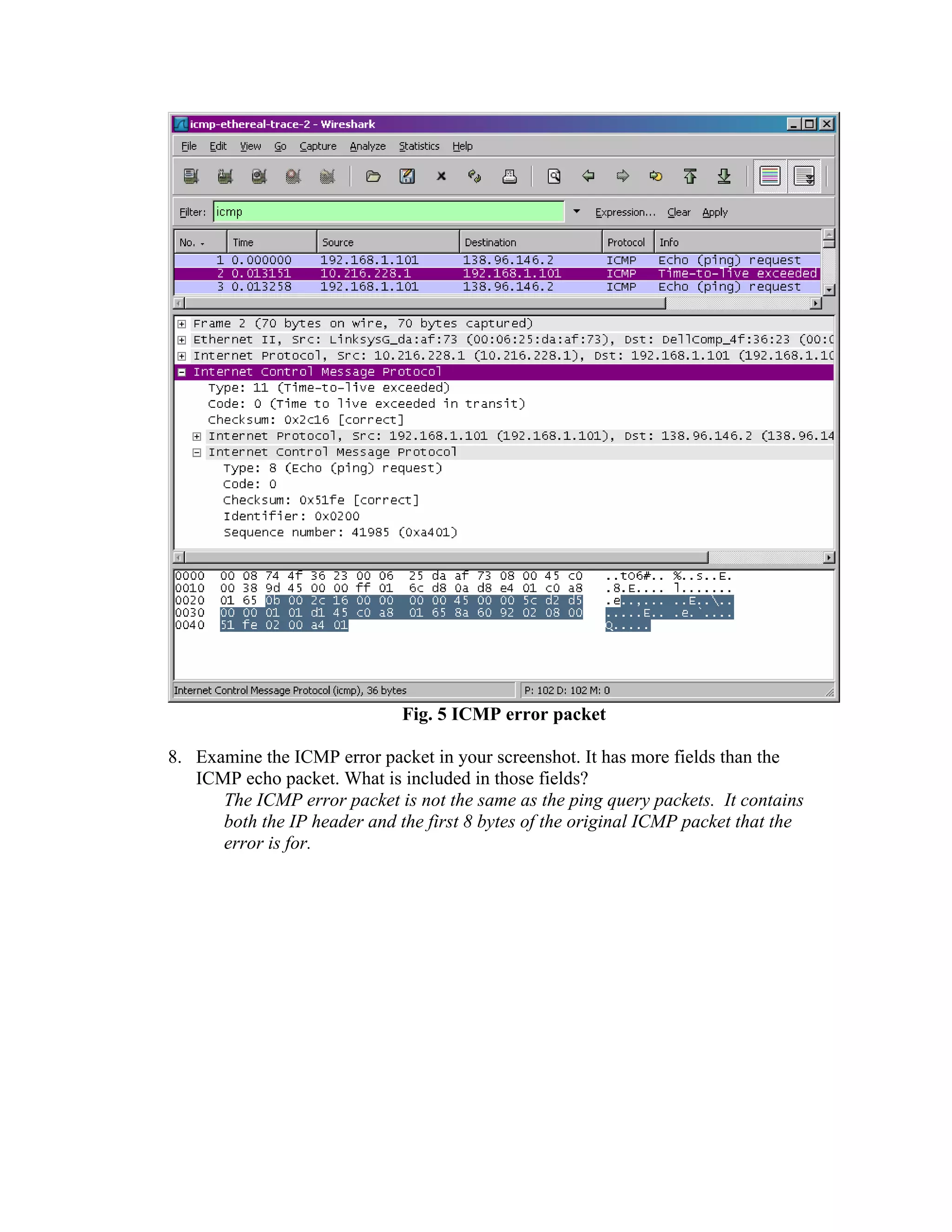 Respostas wireshark icmp | PDF | Computer Networking | Computing