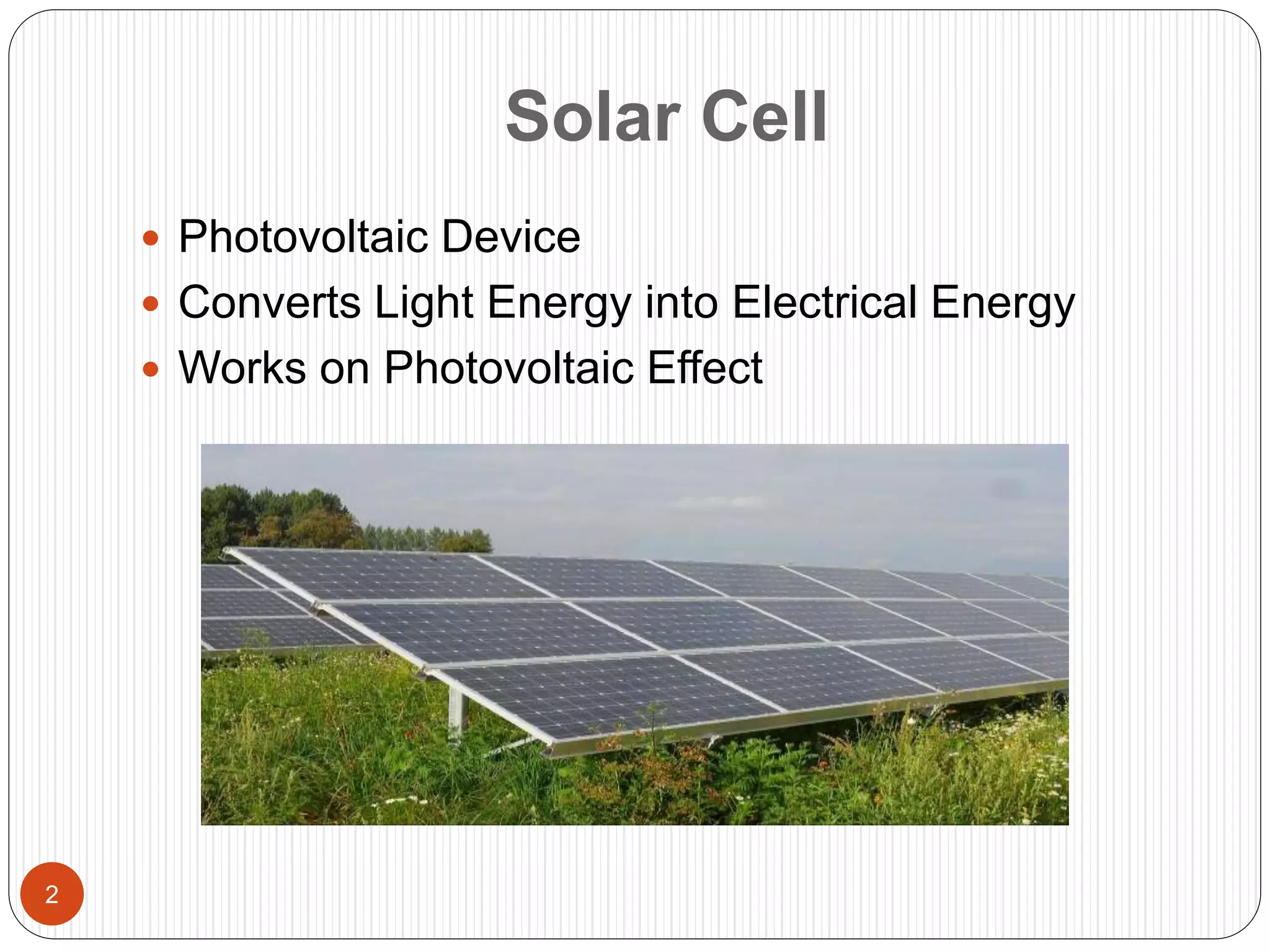 Material for Different Types of Solar Cell Construction for Higher Efficiency | PPTX