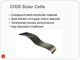 Material for Different Types of Solar Cell Construction for Higher ...