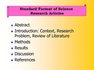 Resreach article | PPT