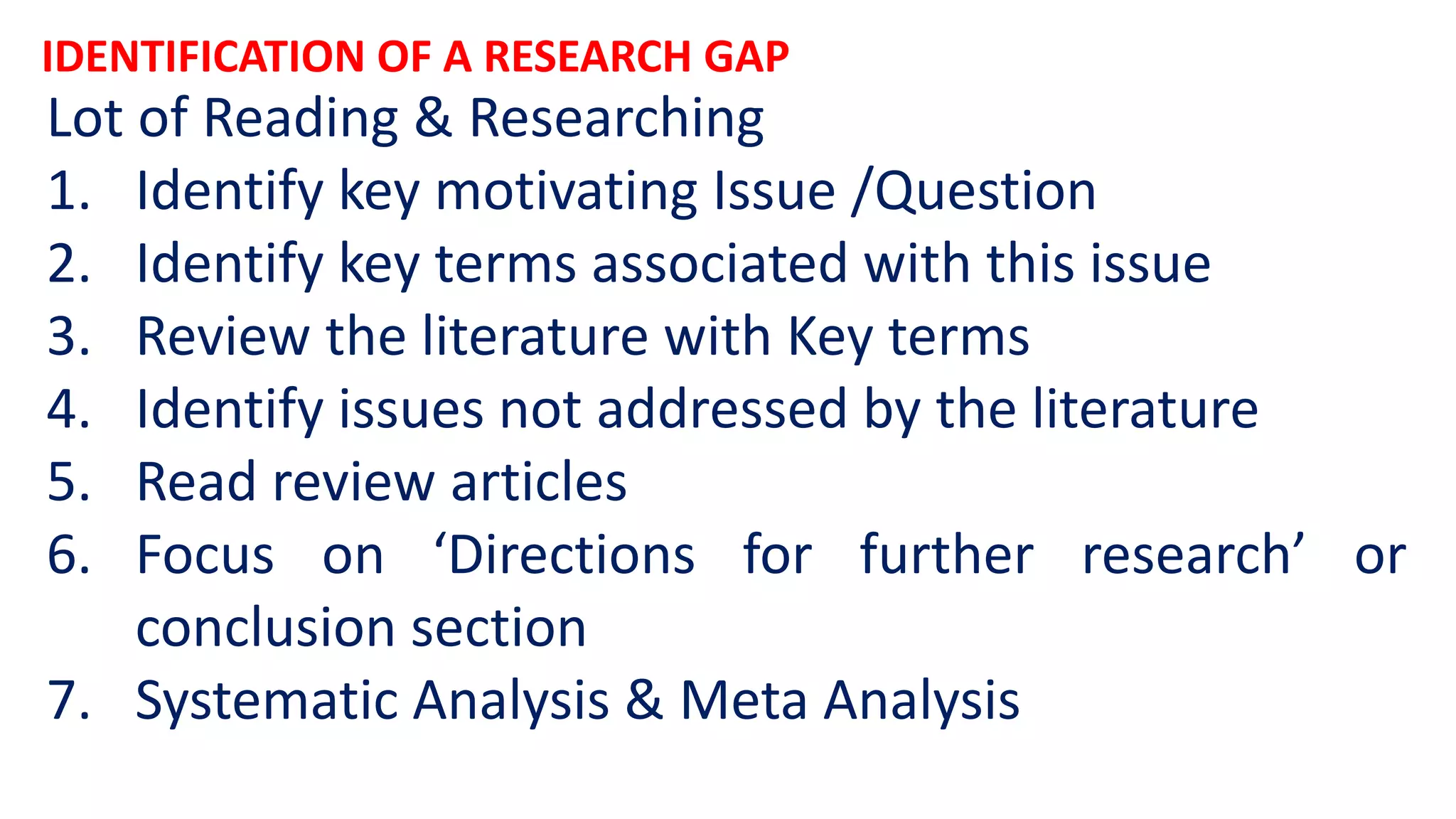 RESREARCH GAP & RESEARCH DESIGN by Dr Mohmed Amin Mir.pptx