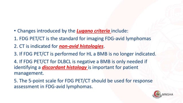 Response assessment criteria in FDG avid Lymphoma.pptx | Blood ...