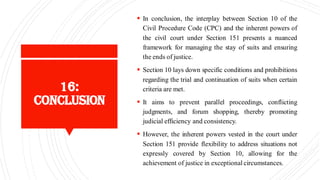 Res subjudice: Stay of Suit :- Section 10 C. P. C | PDF