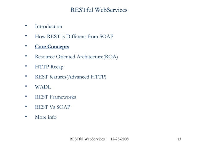 RESTful services | PPT