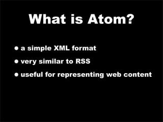 Real World REST with Atom/AtomPub | PPT