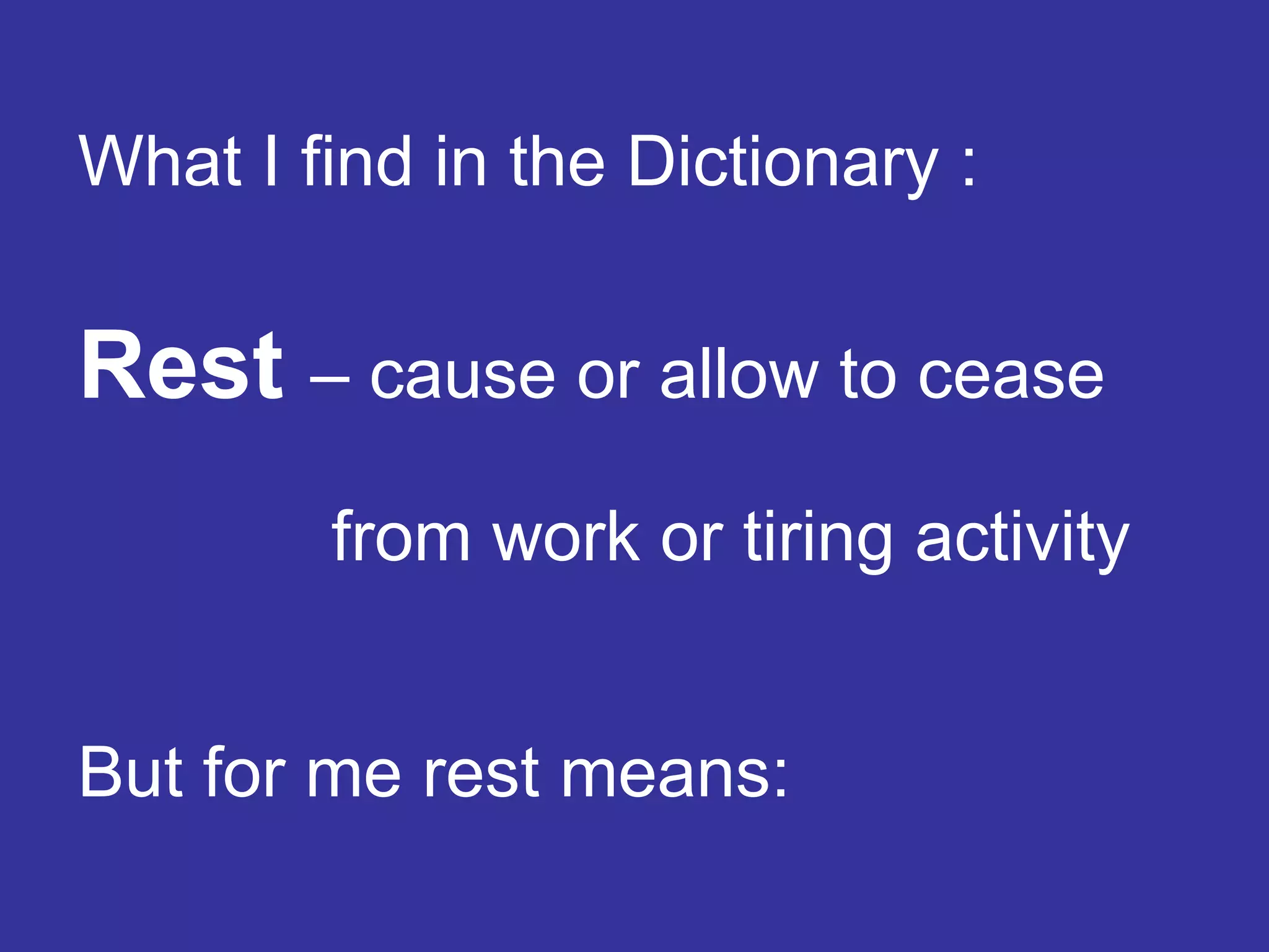 Rest | PPT