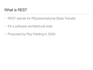 REST 101: An Overview To Representational State Transfer. | PPT