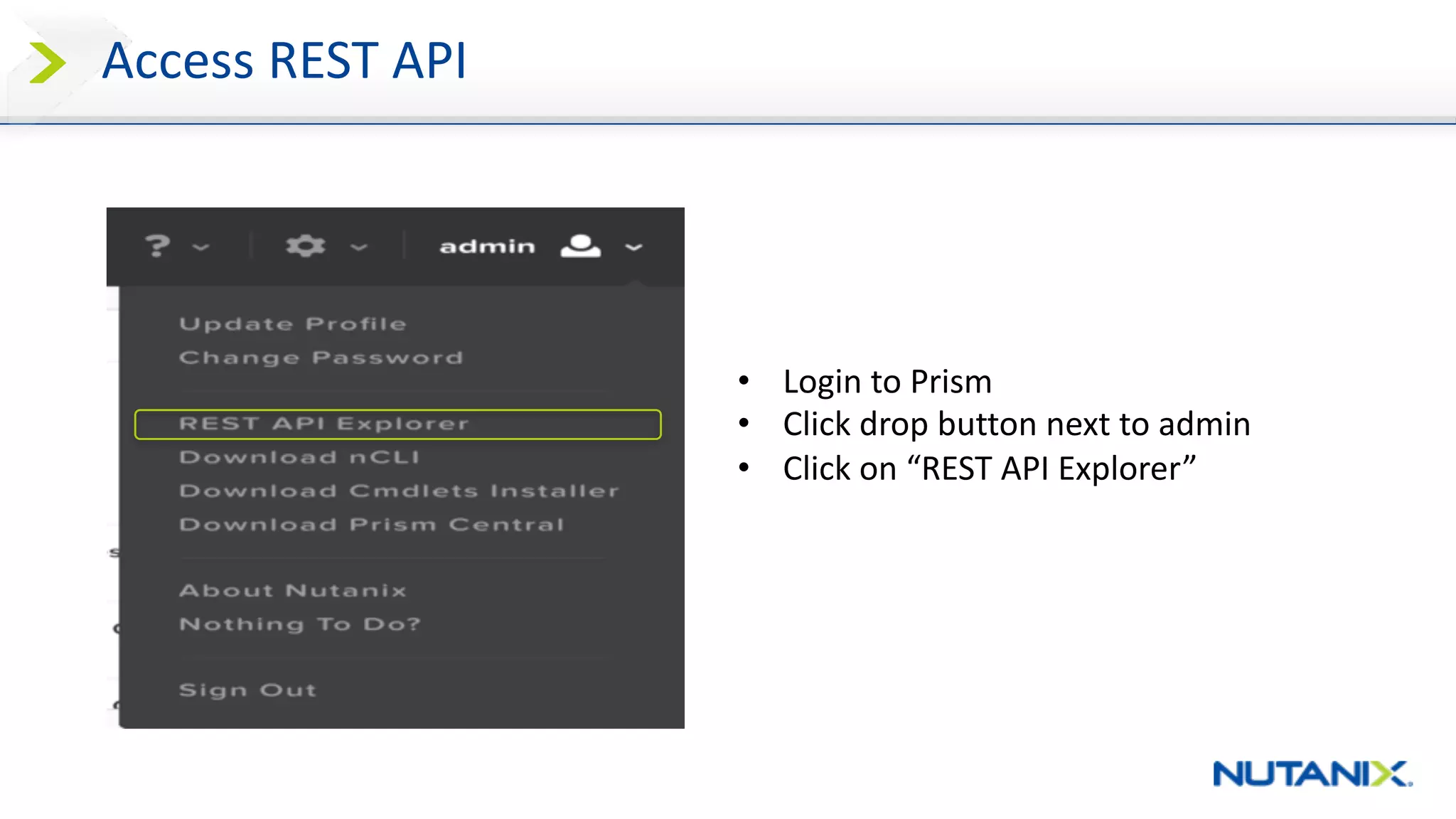 REST API Overview with Nutanix | PPT