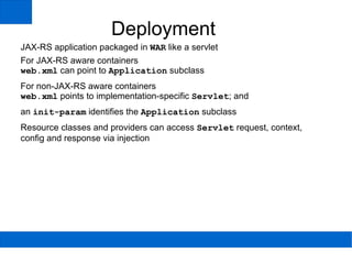 RestFull Webservices with JAX-RS | ODP