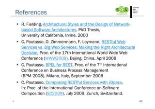Some REST Design Patterns (and Anti-Patterns) - SOA Symposium 2009 | PPT