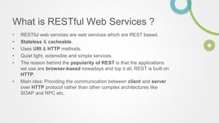 Rest & RESTful WebServices | PPTX | Internet | Computing