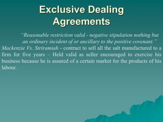 Restraint of trade - Law | PPTX