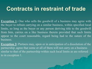 Restraint of trade - Law | PPTX