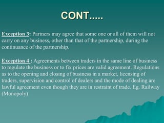 Restraint of trade - Law | PPTX