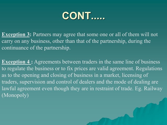 Restraint of trade - Law | PPTX