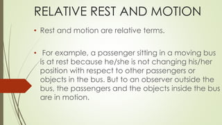 Rest and motion ppt | PPTX