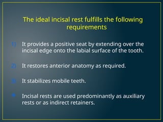 Rest and Rest Seat in Removable partial denture | PPTX