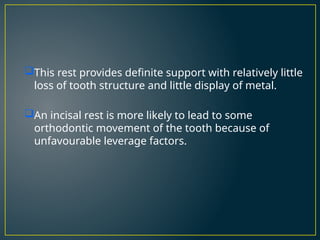 Rest and Rest Seat in Removable partial denture | PPTX