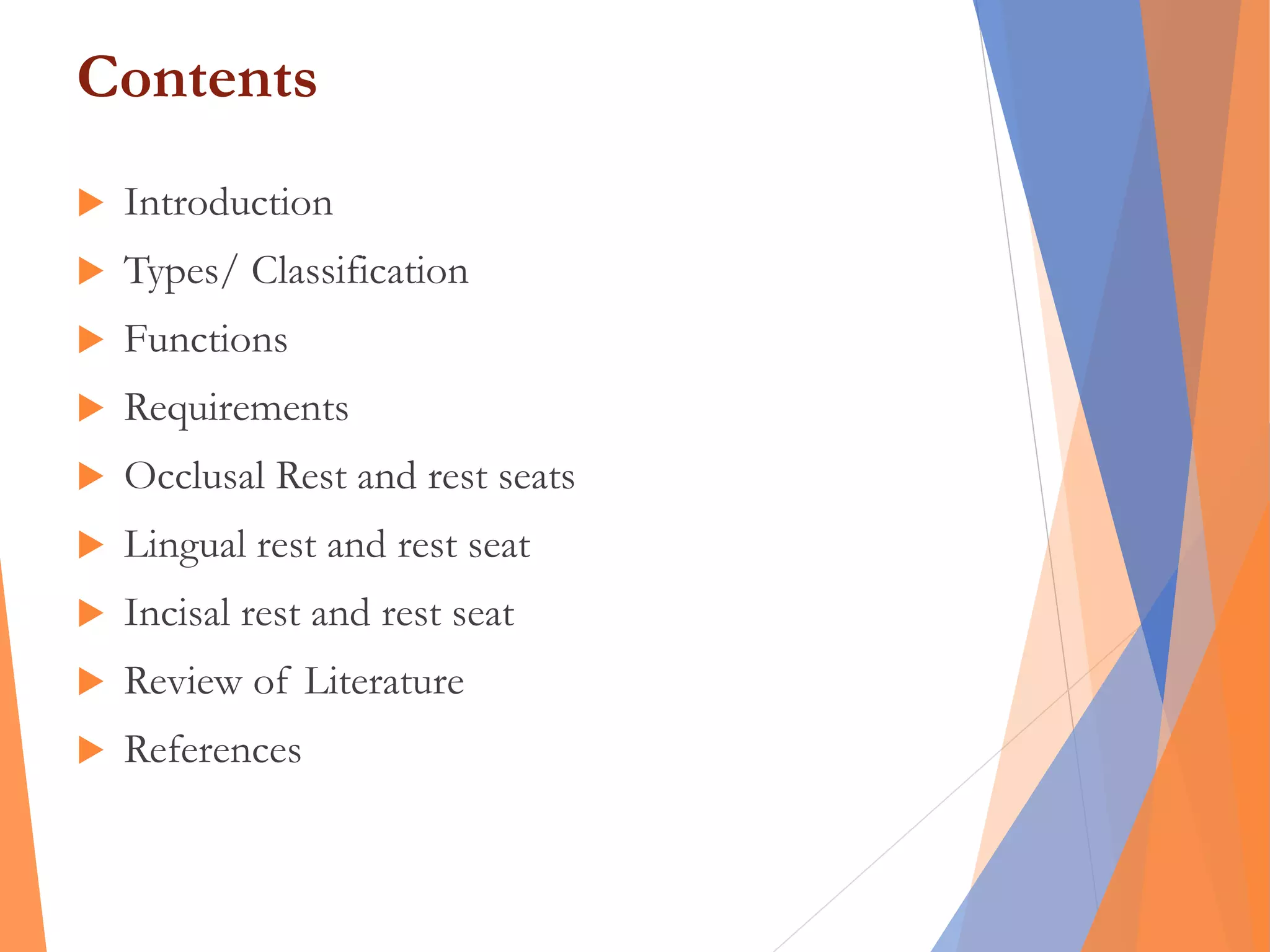 Rest and rest seats | PPTX