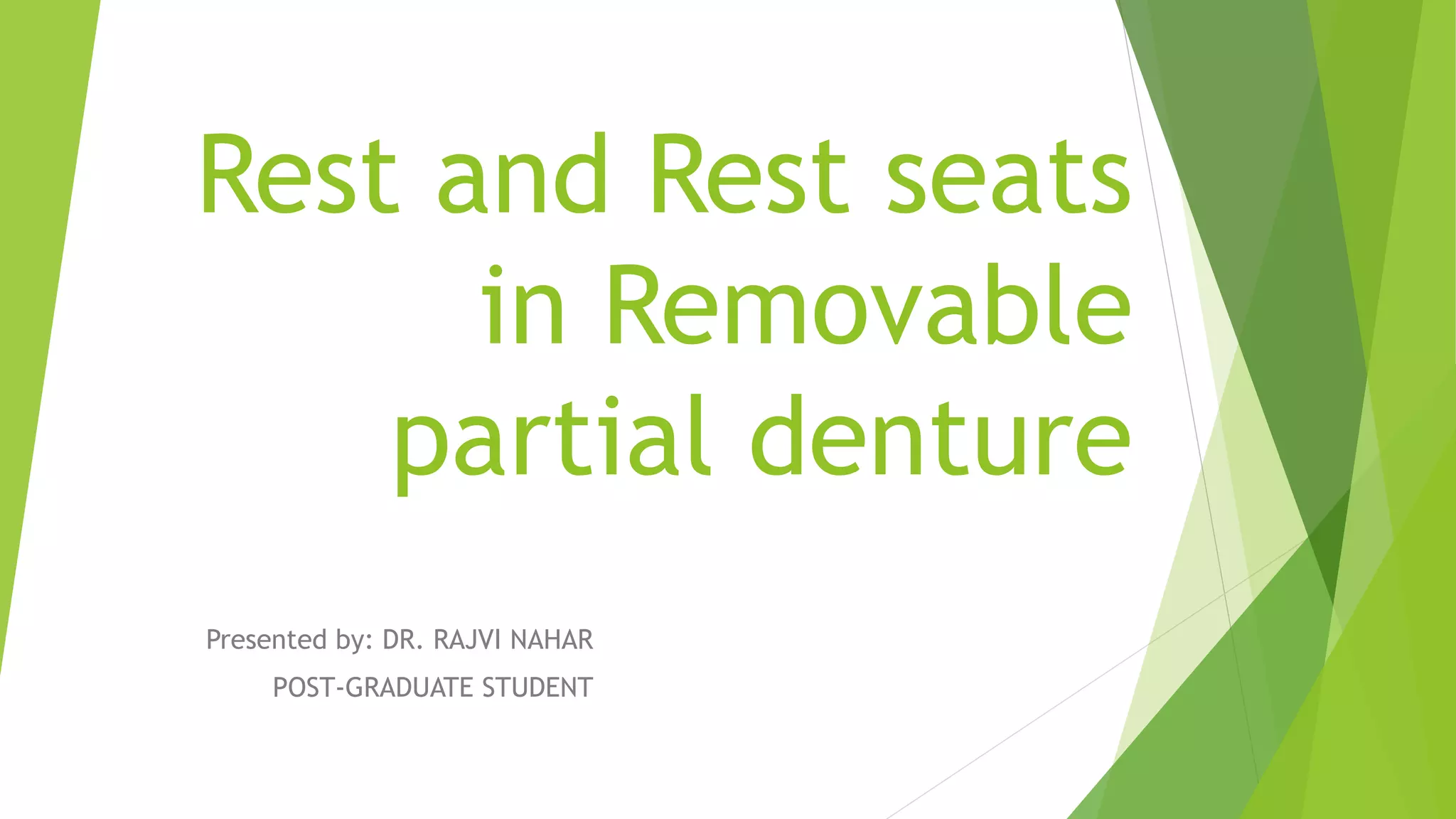 Rest and rest seats | PPTX