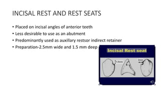 REST AND REST SEATS in prosthodontics ppt | PPTX