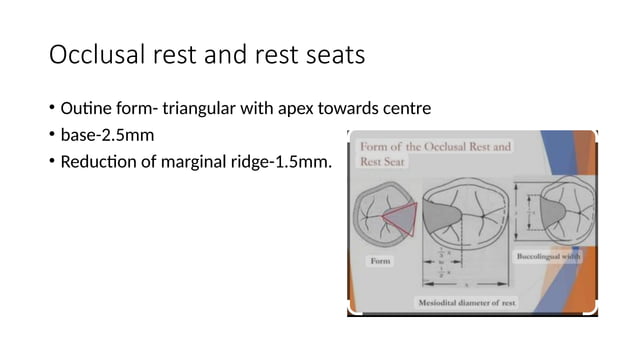 REST AND REST SEATS in prosthodontic dentistry | PPT