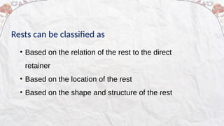 REST AND REST SEATS indications contraindications | PPTX