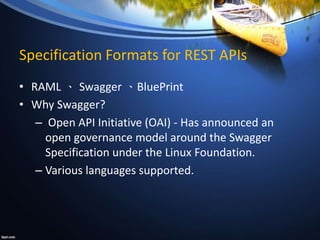 RESTful Web Service using Swagger | PPTX