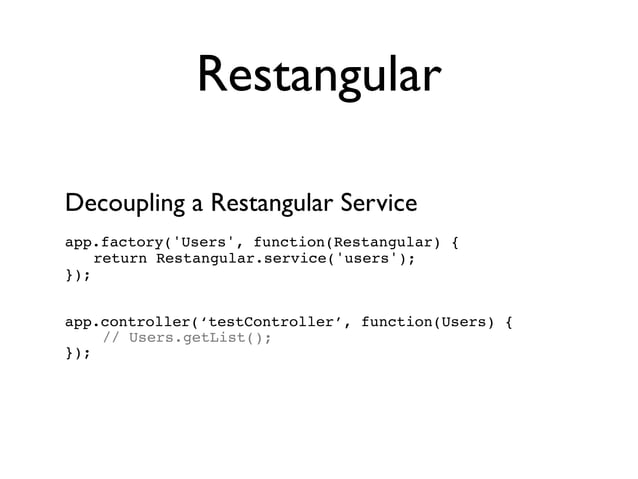 REST in AngularJS | PPT