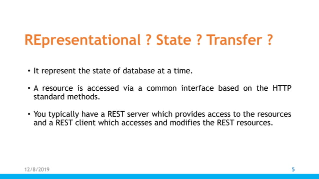 REST API | PPTX | Internet | Computing