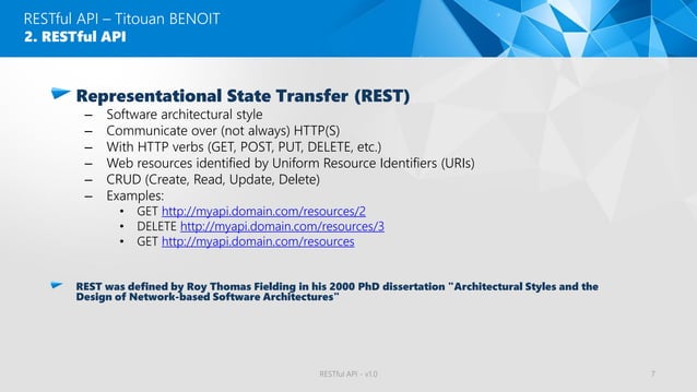 Rest api titouan benoit | PPT