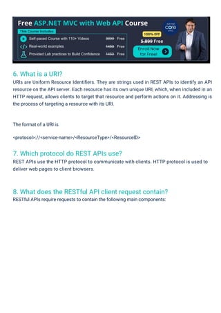 Rest API Interview Questions PDF By ScholarHat | PDF