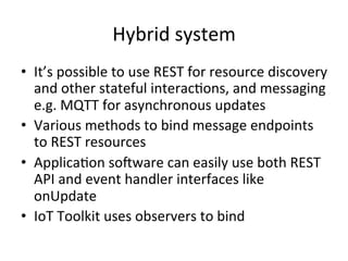 REST APIs for an Internet of Things | PPT