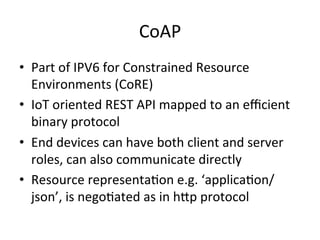 REST APIs for an Internet of Things | PPT