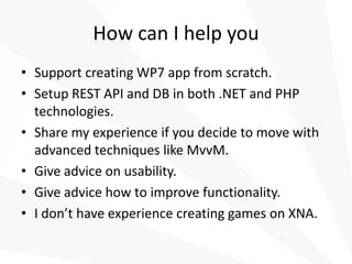 REST API for your WP7 App | PPT