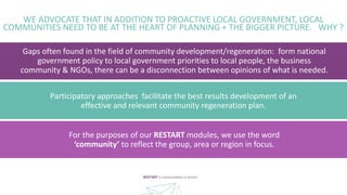 Restart+ Module 1 Introduction to Building Sustainable Communities | PPTX