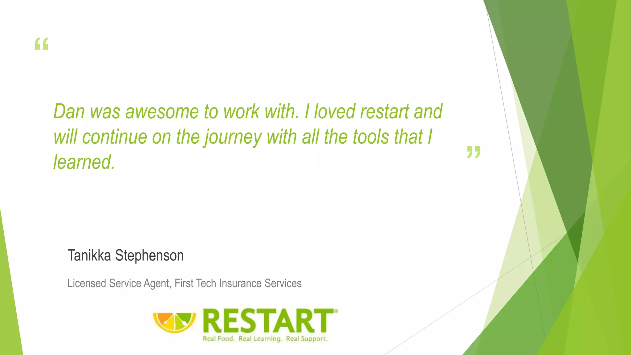 Restart Testimonials | PPTX