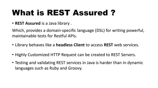 Api Testing Using Rest Assured With Testng Ppt