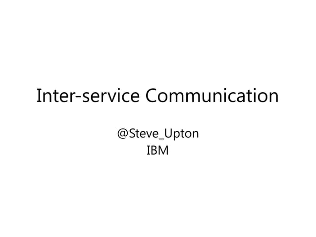 Inter-service communication | ODP