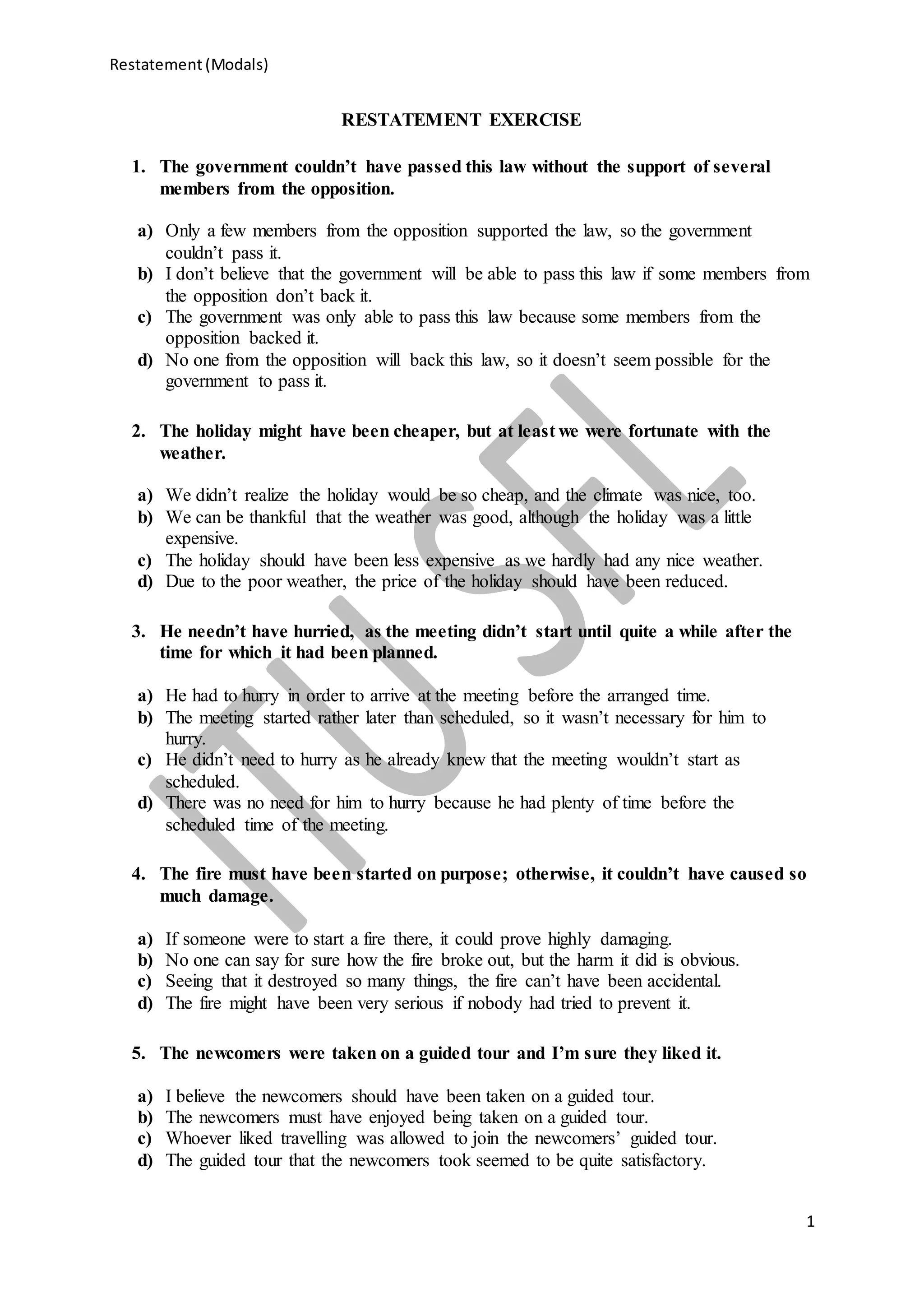 Restatement(modals) | DOCX