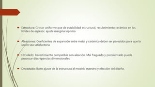 Restauraciones metal cerámica | PPTX
