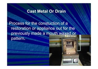 DENTISTRY (Metallic Restorations) | PDF