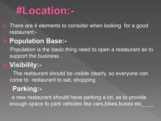 INTRODUCTION TO RESTAURANT | PPTX