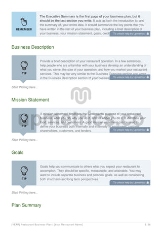 Restaurant business plan template | PDF