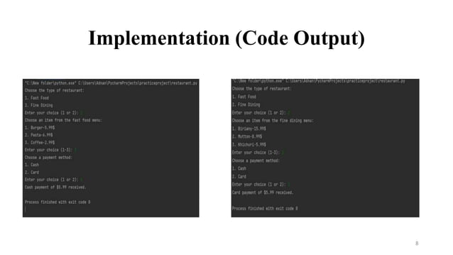Restaurant Management System Using Abstract Factory Methods Ppt